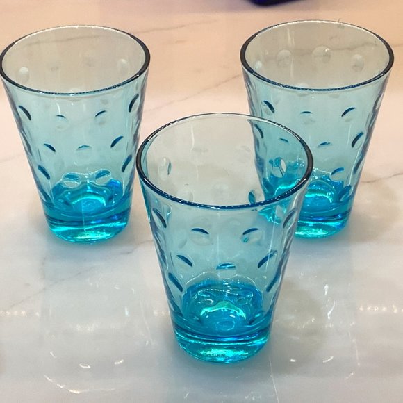 Hazel-Atlas | Dining | Vintage Hazel Atlas Capri Blue Dot Glassware ...
